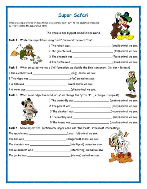 Comparatives And Superlatives Interactive And Downloadable Worksheet