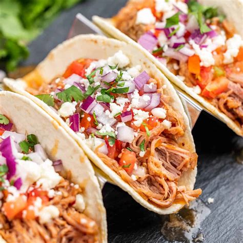 Slow Cooker Sweet Pork Tacos The Stay At Home Chef