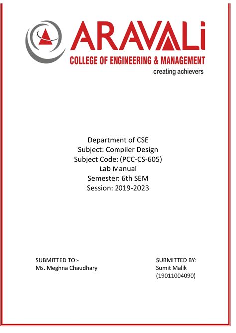 sumit malik 90 compiler design 1 department of cse subject compiler