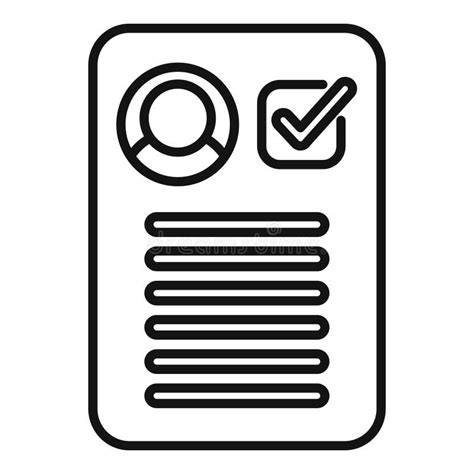 approved paper icon outline vector server process stock vector