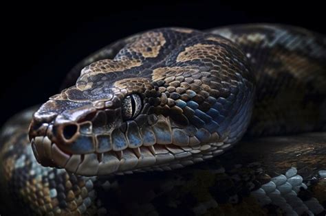 Premium Ai Image Python Head Closeup Created With Generative Ai