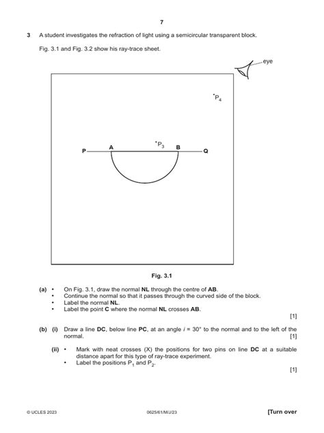 Igcse Physics 0625 61 Paper 6 Alternative To Practical May Jun 2023