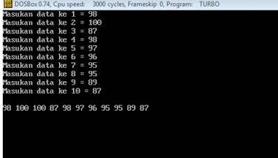 Contoh Program Array 1 Dimensi Terlengkap