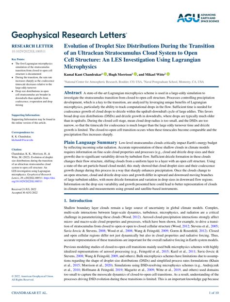 Evolution Of Droplet Size Distributions During The Transition Of An