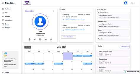 Learning Management System Template Visual Build DrapCode