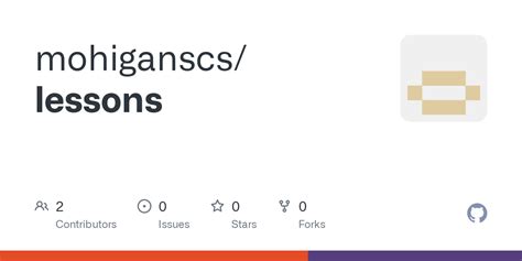 GitHub Mohiganscs Lessons