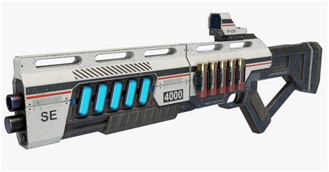 Sci Fi Shotgun B 3d Guns Unity Asset Store