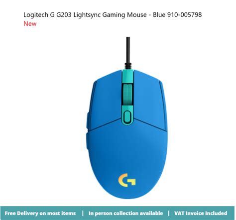 Logitech G G Lightsync Gaming Mouse Blue Silicon Alley