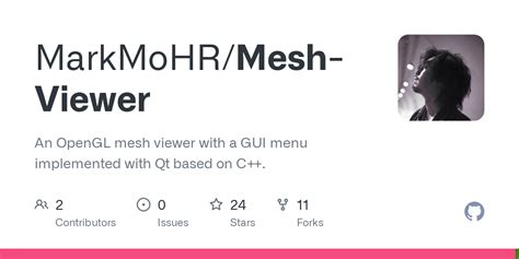 Github Markmohr Mesh Viewer An Opengl Mesh Viewer With A Gui Menu