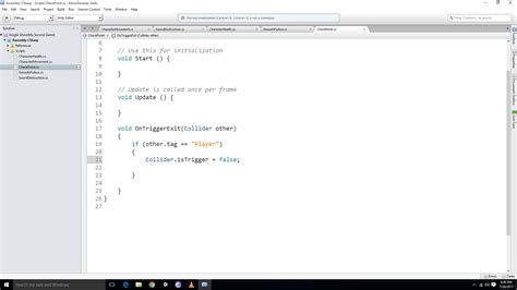 Using Void Ontriggerexit Get Errorhere Is Script Screen Shot