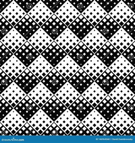 Geometrical Abstract Monochrome Diagonal Square Pattern Background Stock Vector Illustration