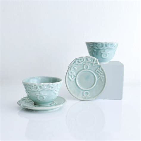 Khmall 한글 찻잔세트백자 청자 위시버킷