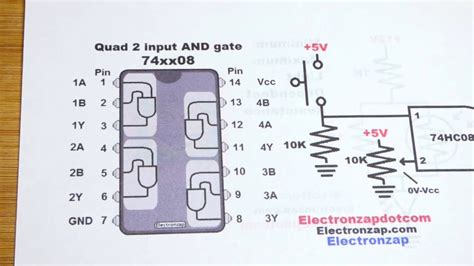 7408 series 74hc08 quad 2 input and gate integrated circuit electronics how to diy demonstration