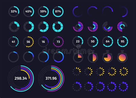circle dashboard ui round progress bar and download status application