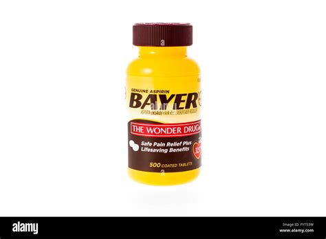 Winneconne, Wisconsin - 9. Februar 2015: Flasche von Bayer Aspirin "die ...