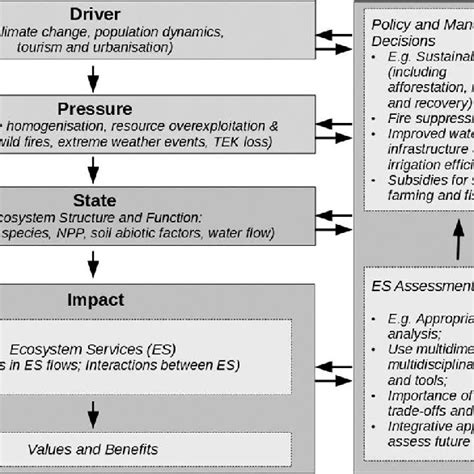 Dpsir Framework For Ecosystem And Ecosystem Services Assessments In A Download Scientific