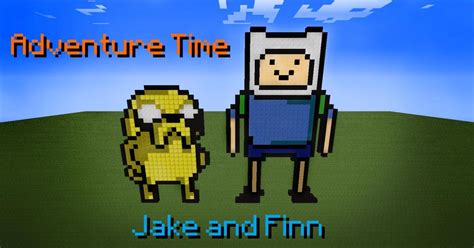 Adventure Time Jake And Finn Pixel Art Minecraft Map