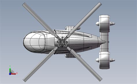 共轴双桨直升机 SOLIDWORKS 2010 模型图纸下载 懒石网