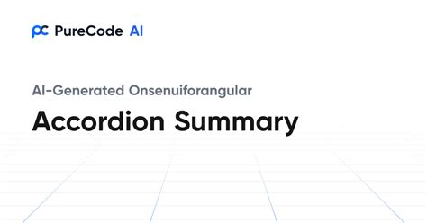 Build Onsenui For Angular Accordion Summary With Ai