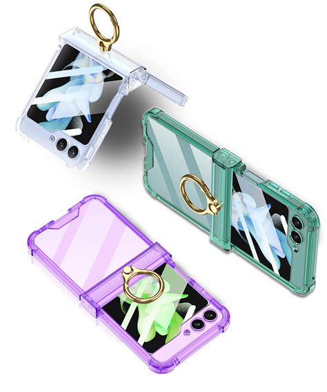 드래곤블루스 갤럭시z플립5 제트플립5 지플립5 베칸트 컴플릿 액정 힌지 보호 방탄 투명 링 고리 케이스