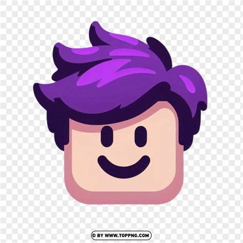 Roblox Face Png With Purple Hair Toppng In 2025 Disney Princess