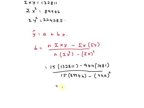 solved find the regression equation rounding values to 2 places