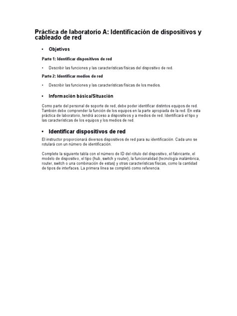 4124 Lab Identifying Network Devices And Cabling Pdf