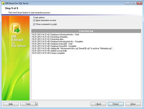 Online Documentation For Db Extract For Sql Server Sqlmanager