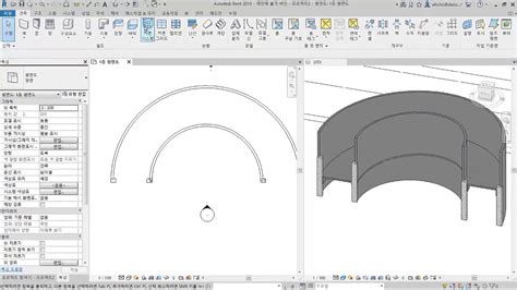 013 나선형 램프 바닥 벽체 작성시 바닥레벨과 동일한 벽체높이 작성 방법과 슬라브 하부 거더생성 방법 Youtube