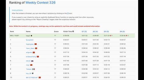 leetcode weekly contest 326 hiepit screencast youtube