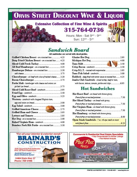 Via Main Fasprint Menus