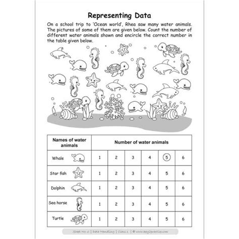 Grade 4 Data Handling Worksheet Interactive Exercises For Elementary