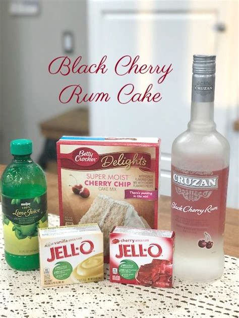 Black Cherry Rum Cake Rum Cake Black Cherry Rum Rum Drinks Recipes