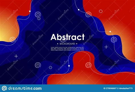 Abstract Dynamic Navy Blue Orange Gradient Fluid Shape Background Stock Vector Illustration