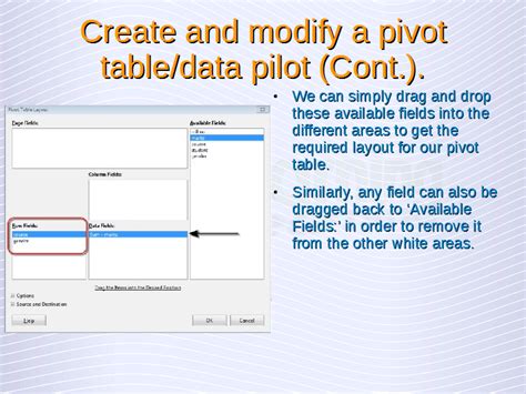 Advanced Spreadsheets Using Pivot Tables