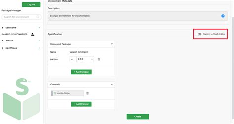 2 Create New Environments Conda Store