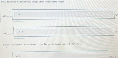 Solved Use The Specific Heat Interactive To Calculate The Chegg Com