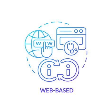 2d Gradient Blue Web Based Icon Concept Isolated Vector Health