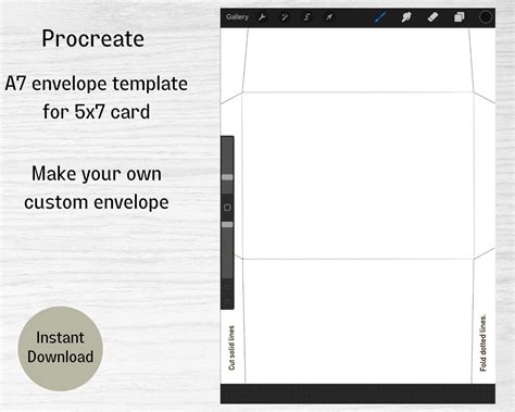 Handmade 5x7 Envelope Template Kate Bessell Wedding Invitation