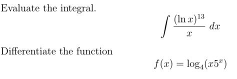 solved evaluate the integral 13 dr differentiate the