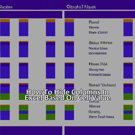 Hiding Columns Based On A Cell Value In Excel Manycoders