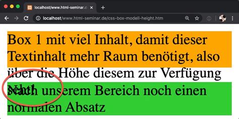 höhe über css anweisung height festlegen
