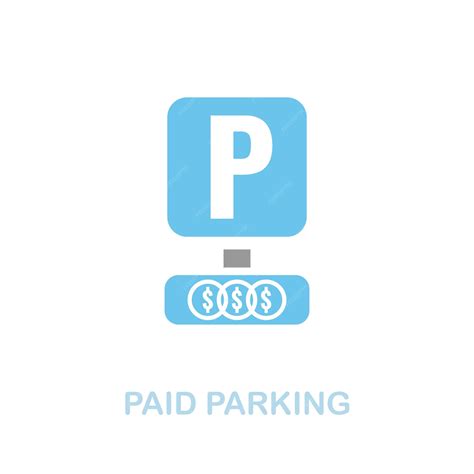 주차 평면 아이콘 공항 컬렉션에서 컬러 요소 기호 웹 디자인 인포 그래픽 등을위한 평면 주차 아이콘 기호 프리미엄 벡터