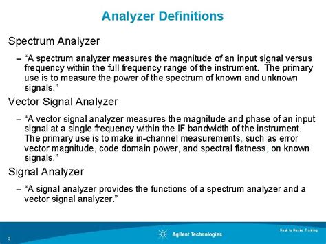 Spectrum Analysis Back To Basics Agilent Technologies Back