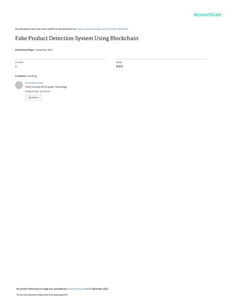 Fake Product Detection System Using Blockchain See