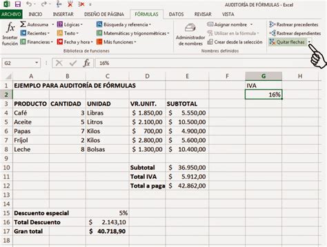 Excel Avanzado 1 Rastrear Precedentes Excel Avanzado 1 Rastrear Precedentes