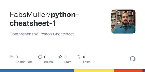 GitHub FabsMuller Python Cheatsheet Comprehensive Python Cheatsheet