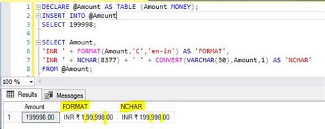 Methods To Show Rupee Symbol In Sql Server Journey With Data Stuffs
