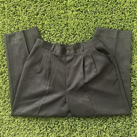 High Waisted Forest Green Pants Size Unknown Depop