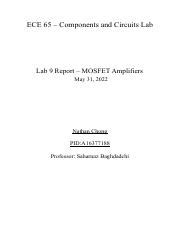 ECE 65 Make Up Spring 2022 Lab 9 Pdf ECE 65 Components And Circuits Lab Lab 9 Report